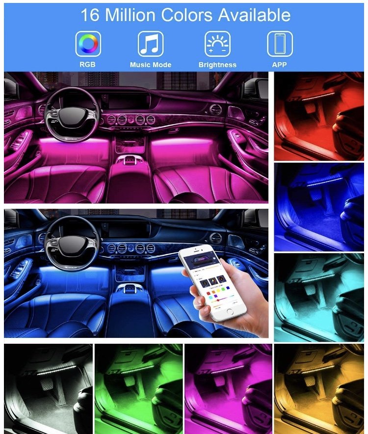 Interior Multi-Colour Accent LED Lighting Kit – www.nmotionauto.com